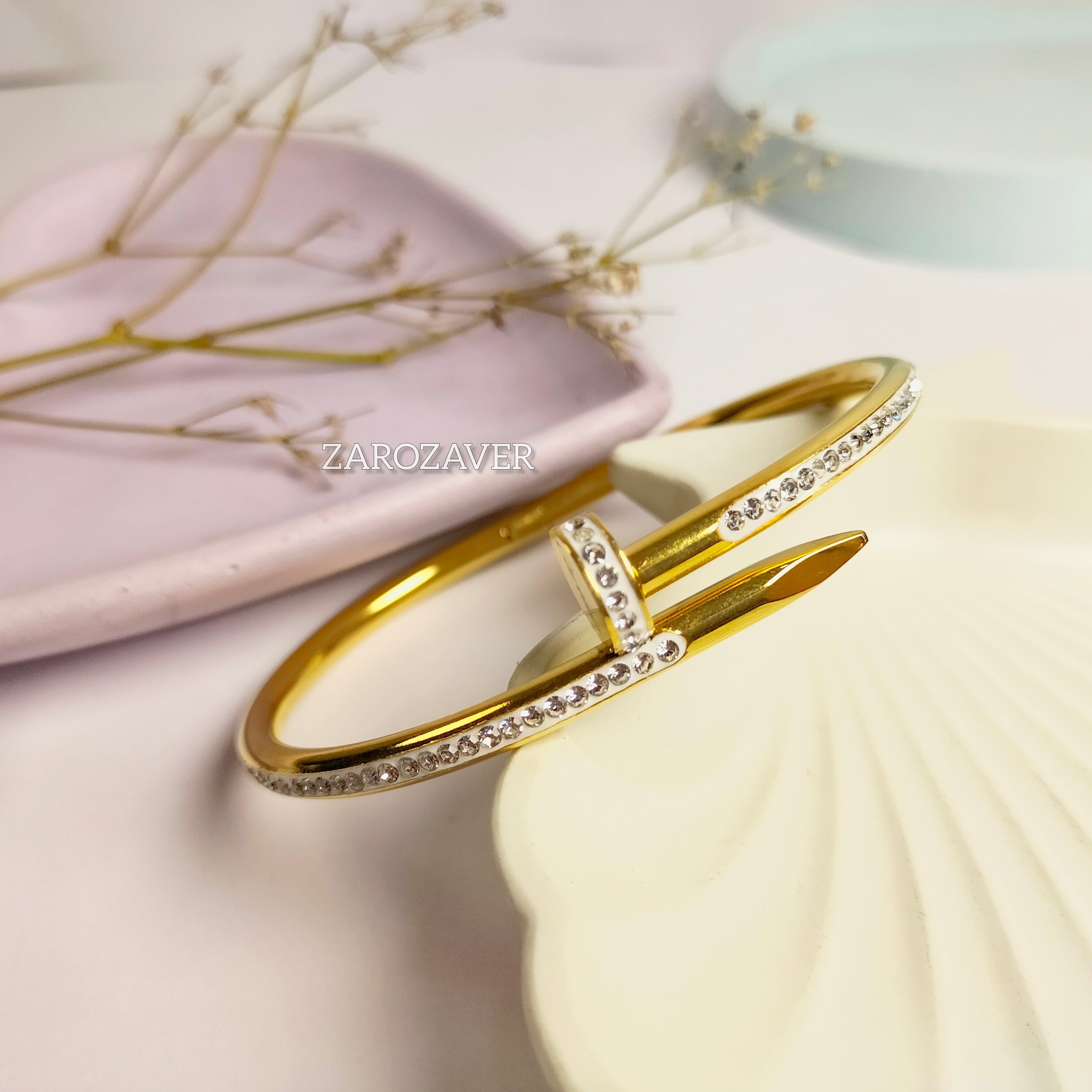 Studed Nail Bangle – Zar O Zaver